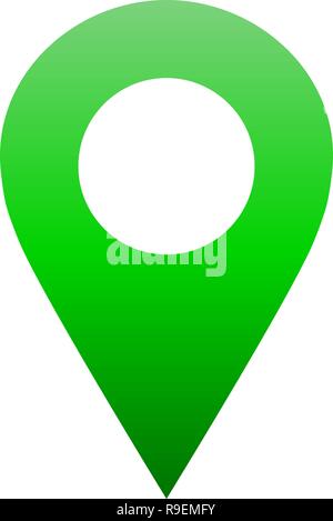 Pin point - green gradient hollow, isolated - vector illustration Stock ...