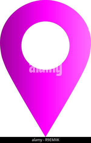 Pin point - purple gradient hollow, isolated - vector illustration ...