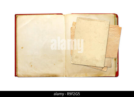 Old book. Objects isolated over white Stock Photo - Alamy