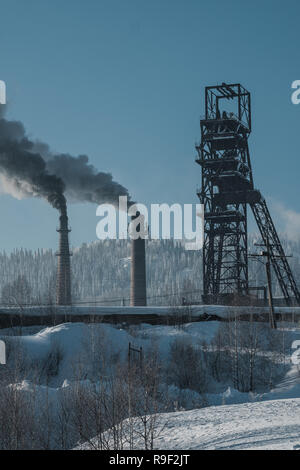 Sheregesh ski resort in summer, landscape on mountain Mustag, aerial ...