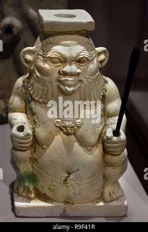 Ancient Egyptian god Bes jar, Late Period, 5th century BC. Egyptian ...