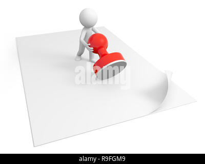 Stamp,seal,A people using a stamp Stock Photo - Alamy