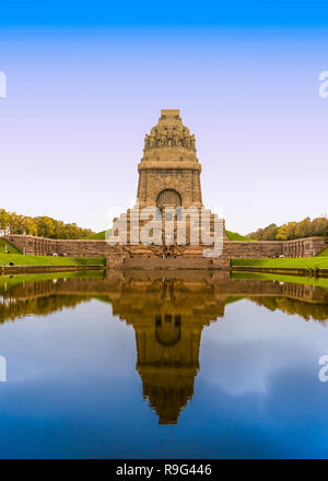 The monument to the Battle of Leipzig in 1813. The picture taken in ...