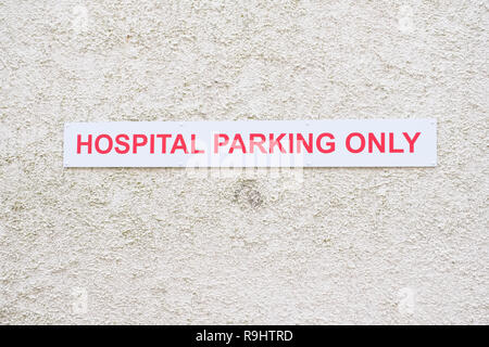 Hospital sign, No unauthorized entry Stock Photo - Alamy