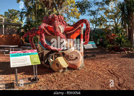 Naples, Florida, USA – December 23, 2018: Priscilla the Parrot fish ...
