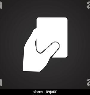 judging icon on white background. Simple element illustration from ...