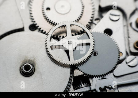 black and gold gears and cogs of an old cog, analogy of team work Stock ...