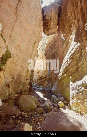 Avakas Gorge in Cyprus natural canyon with limestone cliffs and narrow ...