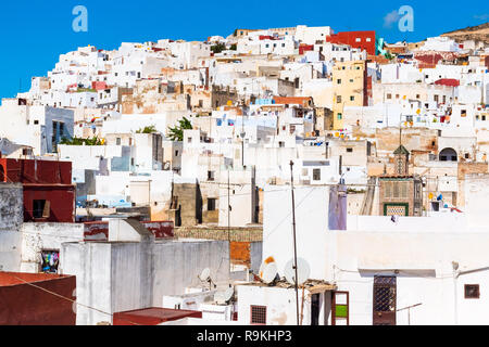 Beautiful view of white color medina o the Tetouan city, Morocco in ...