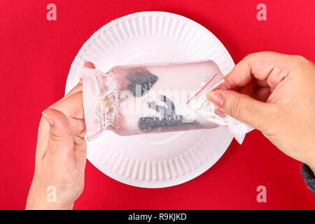 Diy Fairy Jar on red background. Gift ideas, decor February 14, St ...