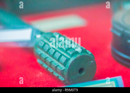 Old Soviet anti-infantry mine bomb POMZ-2, a Soviet-made stake mounted ...