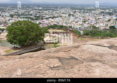 Dindigul, Tamilnadu, India - July 13, 2018: Panorama view of Dindigul ...