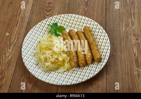 Bulviniai vedarai - Lithuanian sausage, various types of sausage or ...