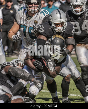 Jacksonville Jaguars defensive end Jordan Smith warms up before an NFL ...