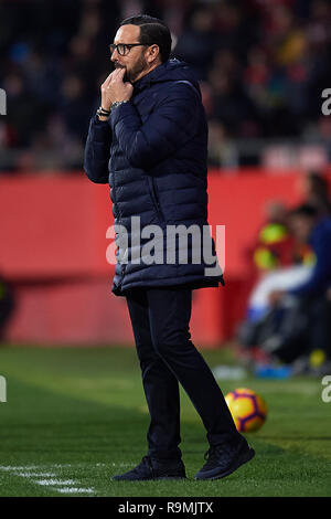 Getafe CF manager Pepe Bordalas during the match between Girona CF vs ...
