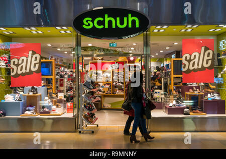 Schuh shoe shop footwear shoes clothing store high street shops Stock ...