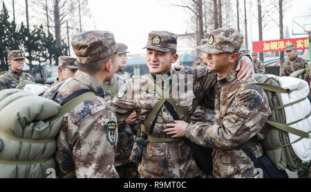 Huai'an, China. 26th Dec, 2018. More than 300 soldiers finish the three ...