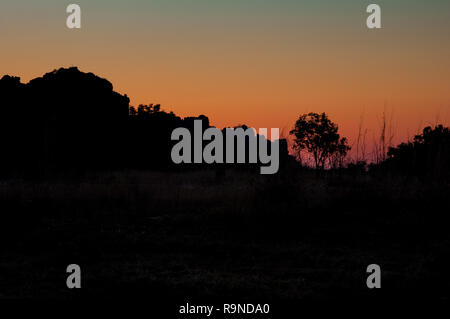 Sunset at Napier Downs, a cattle station in remote Western Australia ...