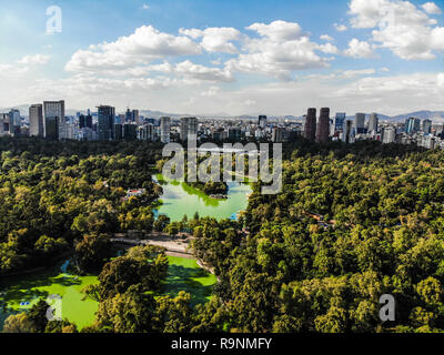 aerial view forest of Chapultepec. urban park in Mexico City. (Photo ...