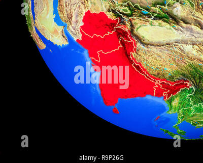 SAARC, member states, political map. The South Asian Association for ...