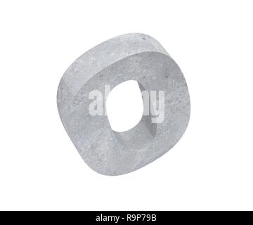 3D rendering concrete number 0 zero. 3D render Illustration Stock Photo ...