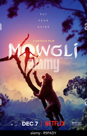 MOWGLI: LEGEND OF THE JUNGLE, US poster, (left to right): Bagheera ...