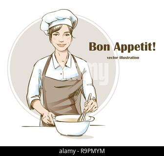 female chef profession Stock Vector Image & Art - Alamy