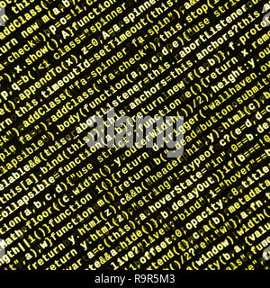 Computer program preview. Programming code typing. Information technology website coding ...