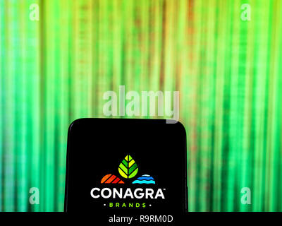 Conagra Brands Food company logo seen displayed on smart phone Stock ...