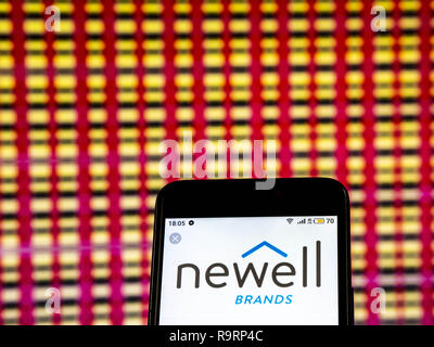 Newell Brands Commercial organization logo seen displayed on smart ...
