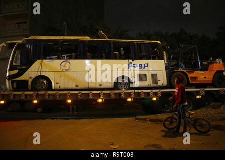 Tourist inside a bus in the pyramids of Giza Stock Photo - Alamy