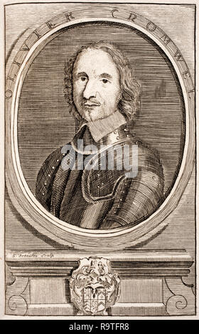 Portrait of Oliver Cromwell (1599-1658), painted between 1649 and 1866 ...