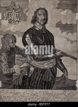 Portrait of Oliver Cromwell, Oliver Cromwell, Lord Protector of England ...