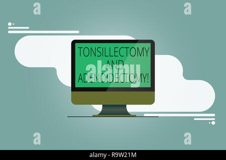 Conceptual hand writing showing Tonsillectomy And Adenoidectomy ...
