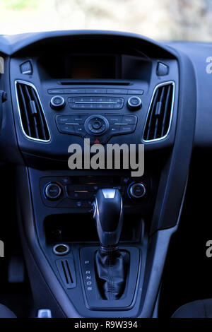 Image of the dashboard of a modern diesel car Stock Photo - Alamy