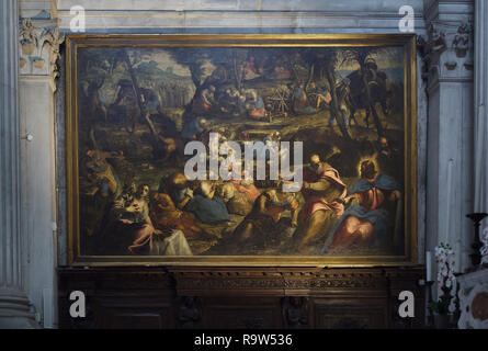 Jacopo Tintoretto - The Miracle of Manna Stock Photo - Alamy