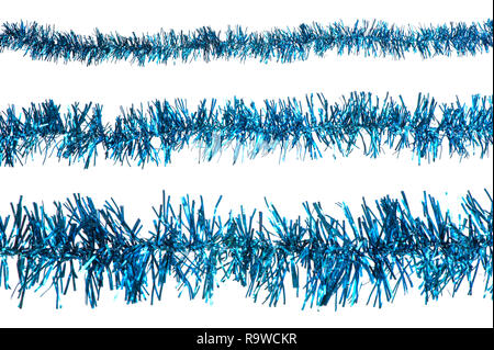 Tinsels in different size isolated on white background Stock Photo - Alamy