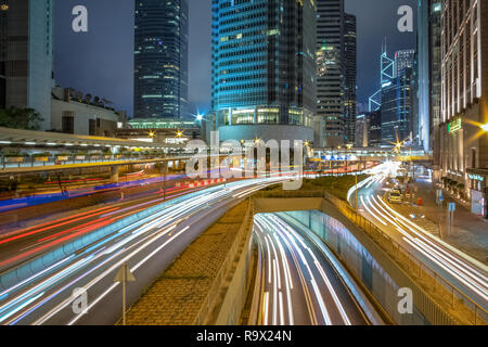 Long exposure photo of the a city street in downtown Phoenix, Arizona ...