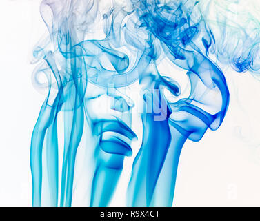 Artistic smoke of incence stick isolated at white background Stock ...