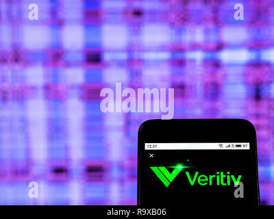 Vertiv Company logo seen displayed on smart phone Stock Photo - Alamy