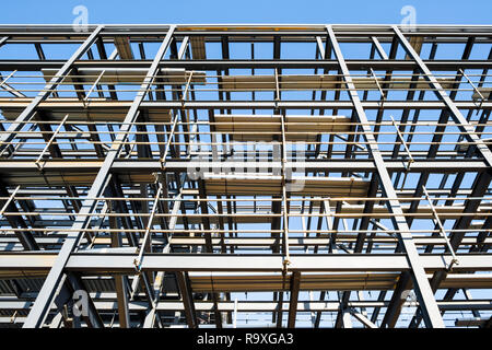 steel girder frame of building at construction site in Luton Stock ...