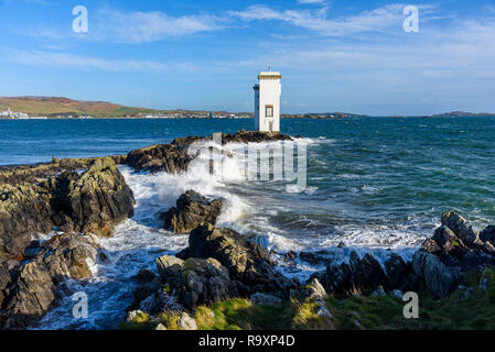 Carraig Fhada Lighthouse, Port Ellen, Islay, Scotland Stock Photo - Alamy