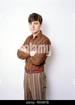 Nick McCarthy of Scottish indie rock band Franz Ferdinand performing at ...
