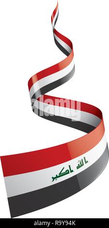3D Realistic waving Flag of Iraq on transparent background Stock Vector ...