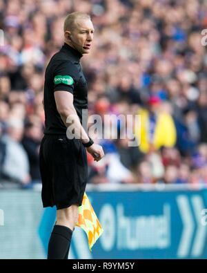 Assistant referee David roome during the Betfred Scottish Cup Final at ...