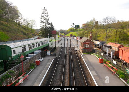 signal box at Goathland station on North Yorkshire Moors Railway Stock ...