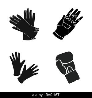 fashion,boxing,style,3d,flat,bike,mitten,knitted,keeper,glove,hand,cold,pair,accessory ...