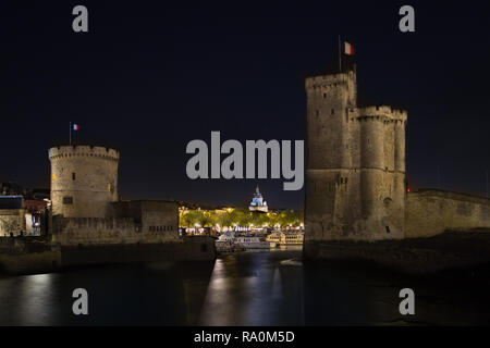 Night images of Vieux port of La Rochelle Stock Photo - Alamy