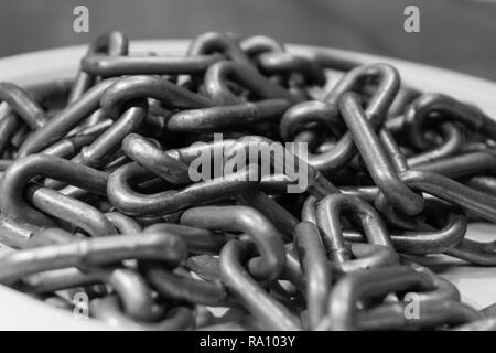 Close-up gray chain background. Photo of metallic chain on background ...