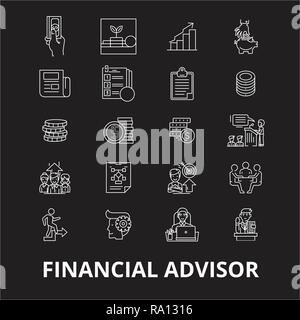 Financial advisor icon, isolated on white background Stock Vector Image ...
